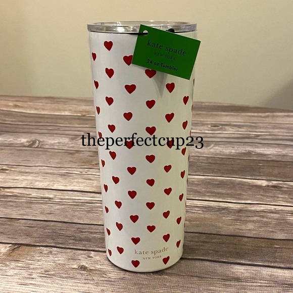 kate spade | Dining | Kate Spade Heart 24oz Tumbler | Poshmark